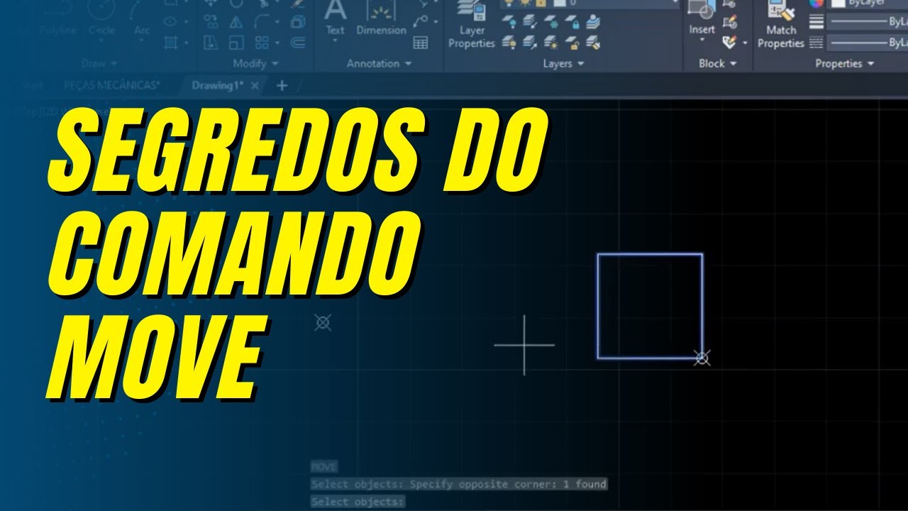 COMANDO MOVE [MOVER] + DICAS DE PRODUTIVIDADE | AUTOCAD - Curso ...