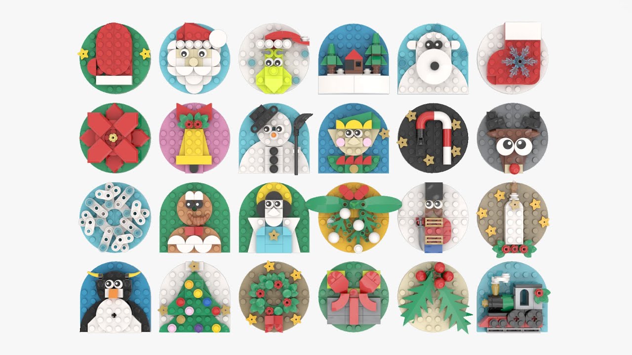 Build a Christmas Ornaments badge with LEGO Bricks_LEGO Tutorial ...