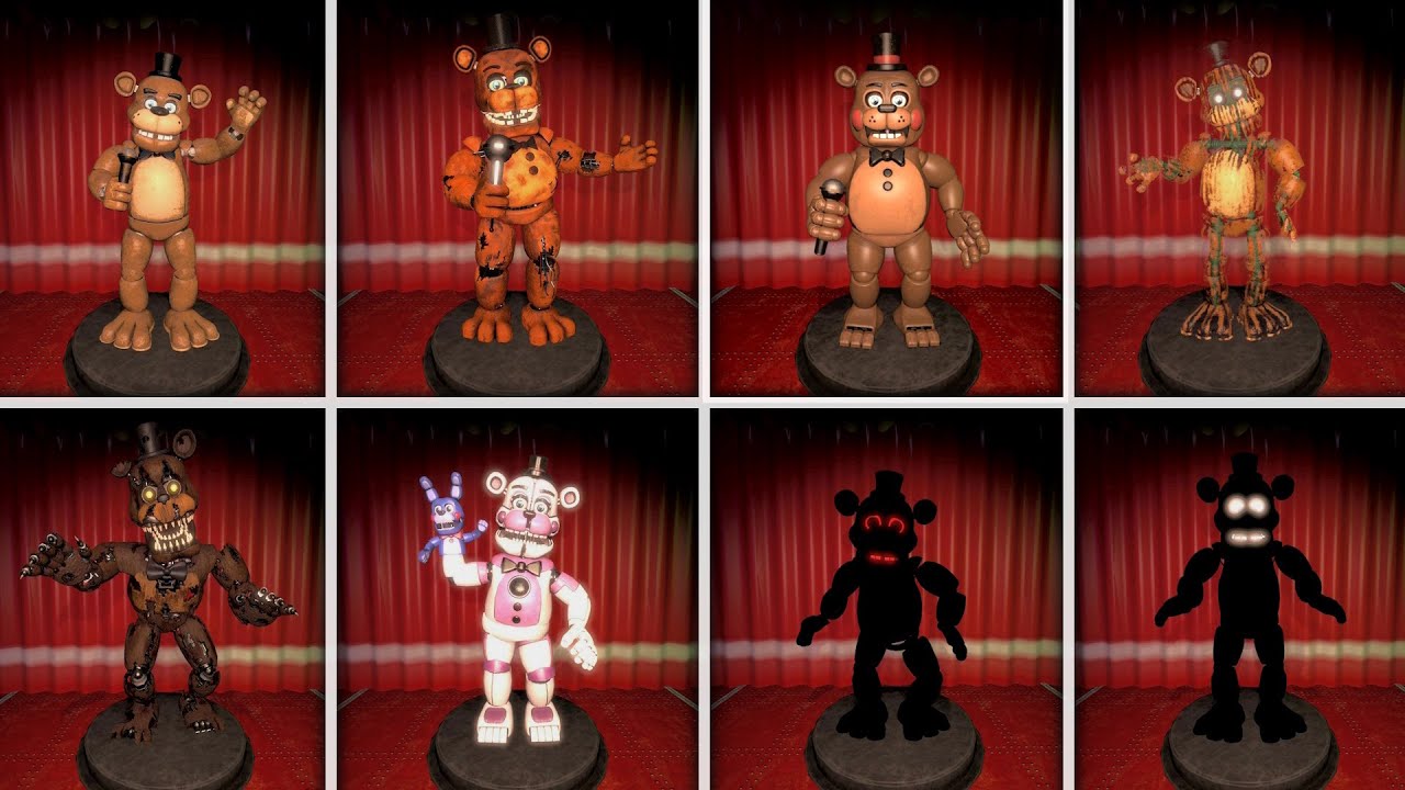 FNAF VR All Freddys - Five Nights at Freddy's Archive - YouTube