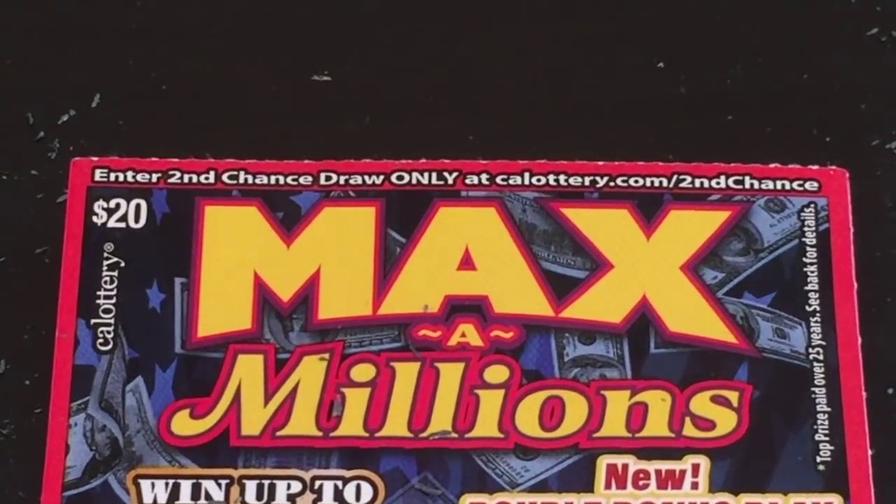 MASSIVE $20 SCRATCHER!! Max A Millions $20 California Lottery Scratcher ...