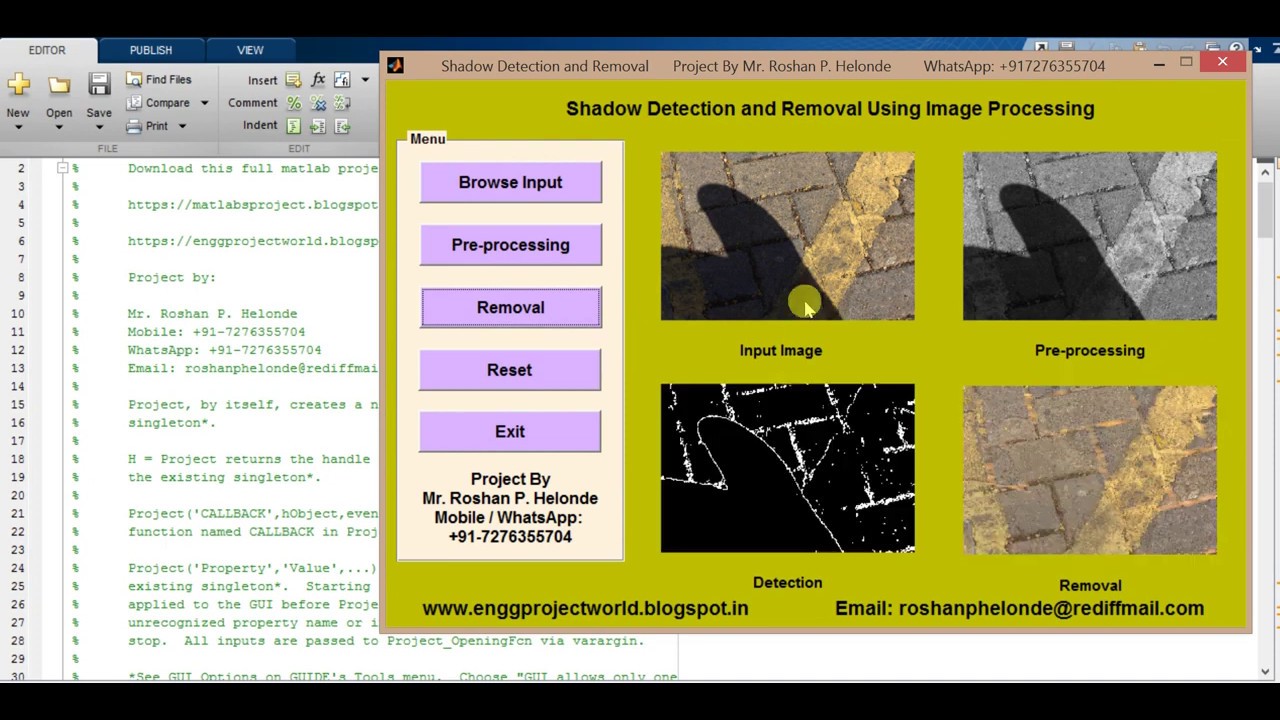 Matlab Project For Shadow Detection And Removal Using Image Processing 9745
