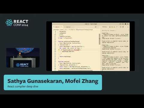 How React compiler works - Sathya & Mofei | #ReactConf2024 - YouTube
