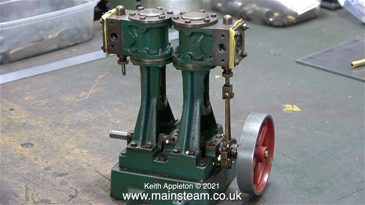 AN OLD STUART DOUBLE 10V STEAM ENGINE - IN THE WORKSHOP - YouTube