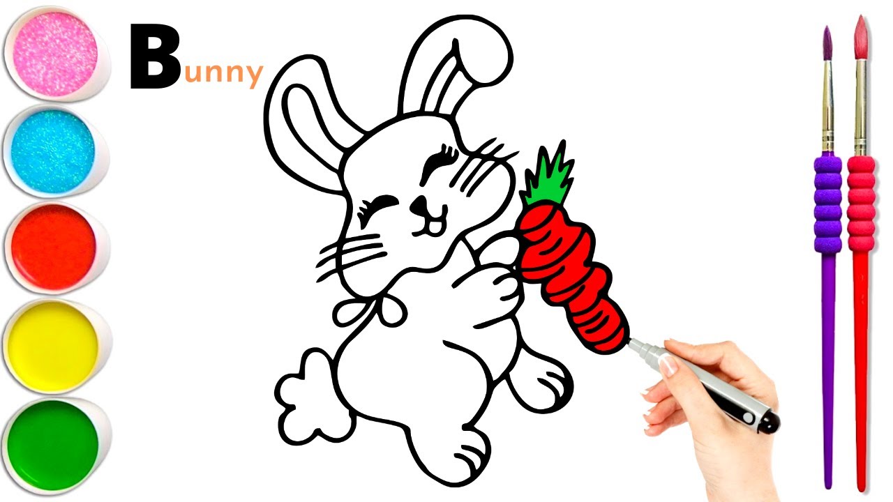 How to Draw Rabbit🐇| Rabbit Drawing for Kids | Bunny Art for Kids ...