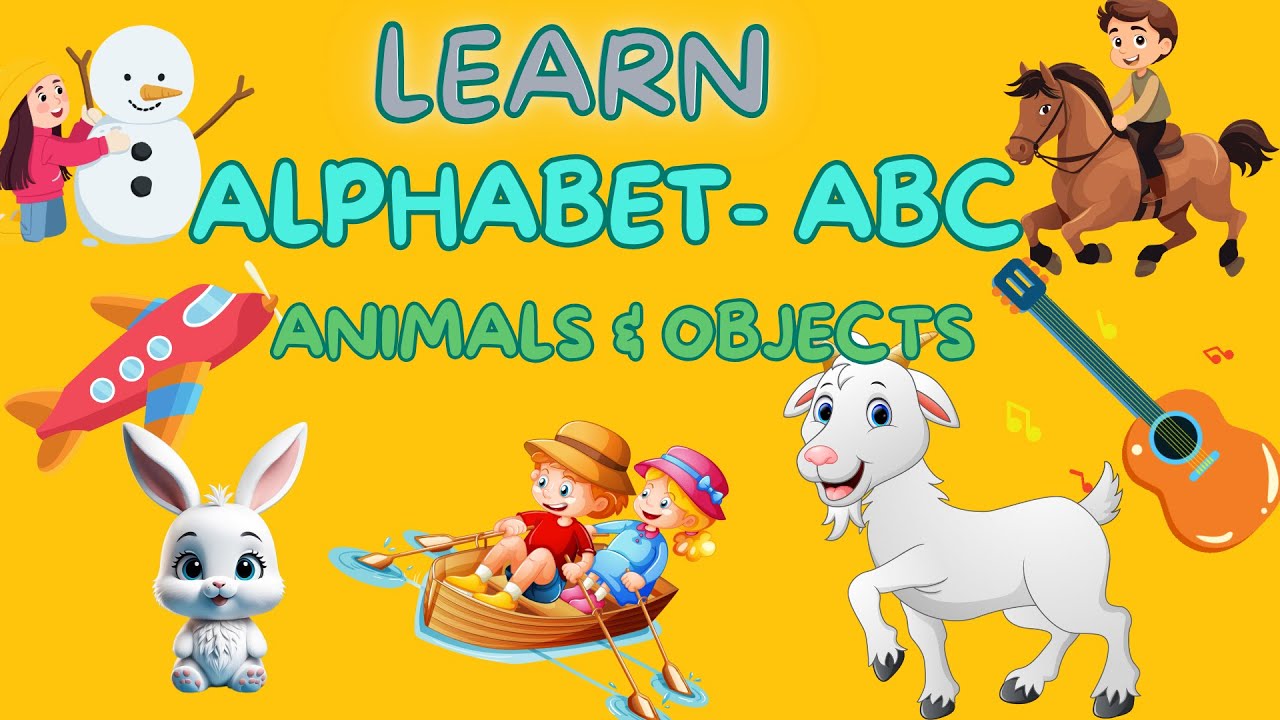 Educational video for preschoolers, Learn ABC alphabet with 4 new words ...