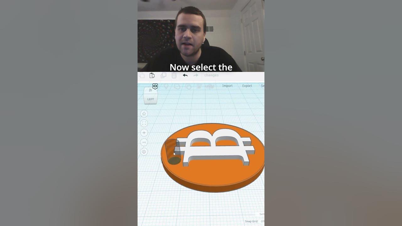 Creating a 3D Printed Bitcoin Keychain | TinkerCAD Design Tutorial for Beginners! - YouTube