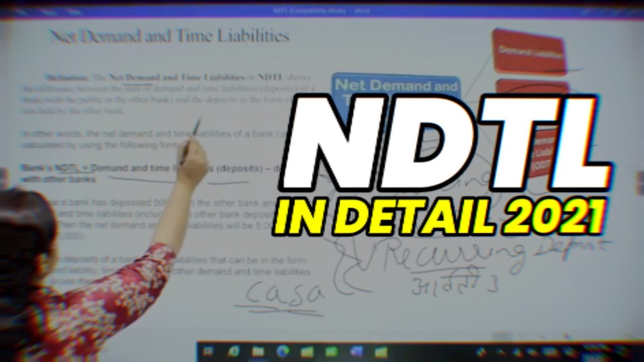 NDTL- Net Demand And Time Liability in Detail 2021 UGC NET COMMERCE ...