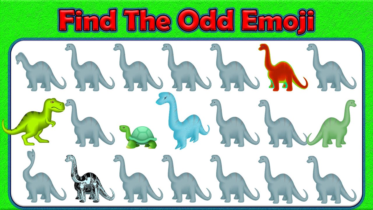Find The Odd Emoji | GAME #24 | Emoji Puzzle Quiz - YouTube