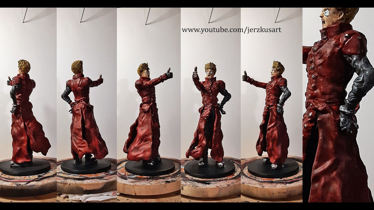 Vash Trigun anime figure - modeling, printing, sculpting and painting ...