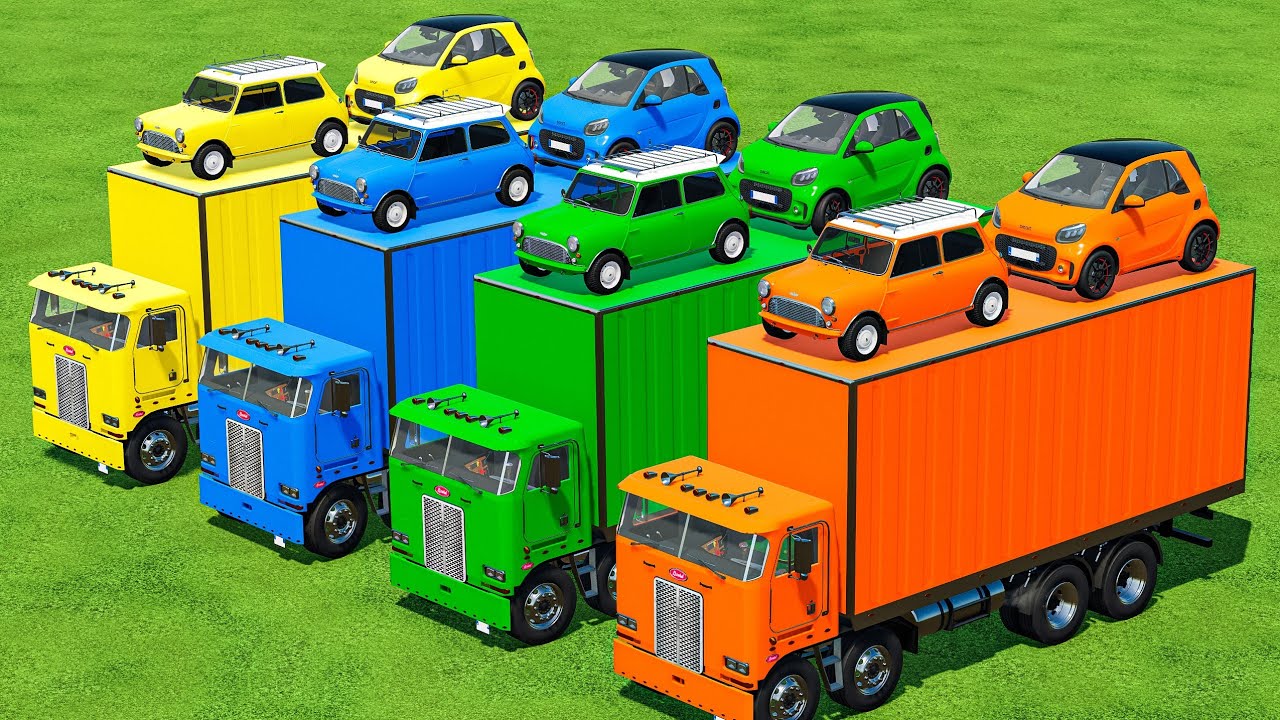 SMART CARS & MINI COOPER OVER LOADING WITH TRANSPORTER IN FS22 ...