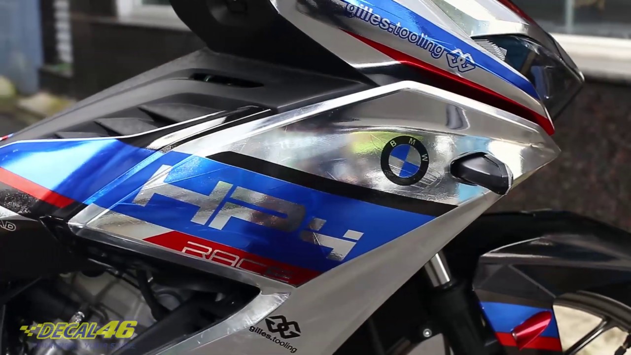 DECAL46 |Tem xe Winner X - thiết kế HP4 version 2 xanh bạc đen chrome ...