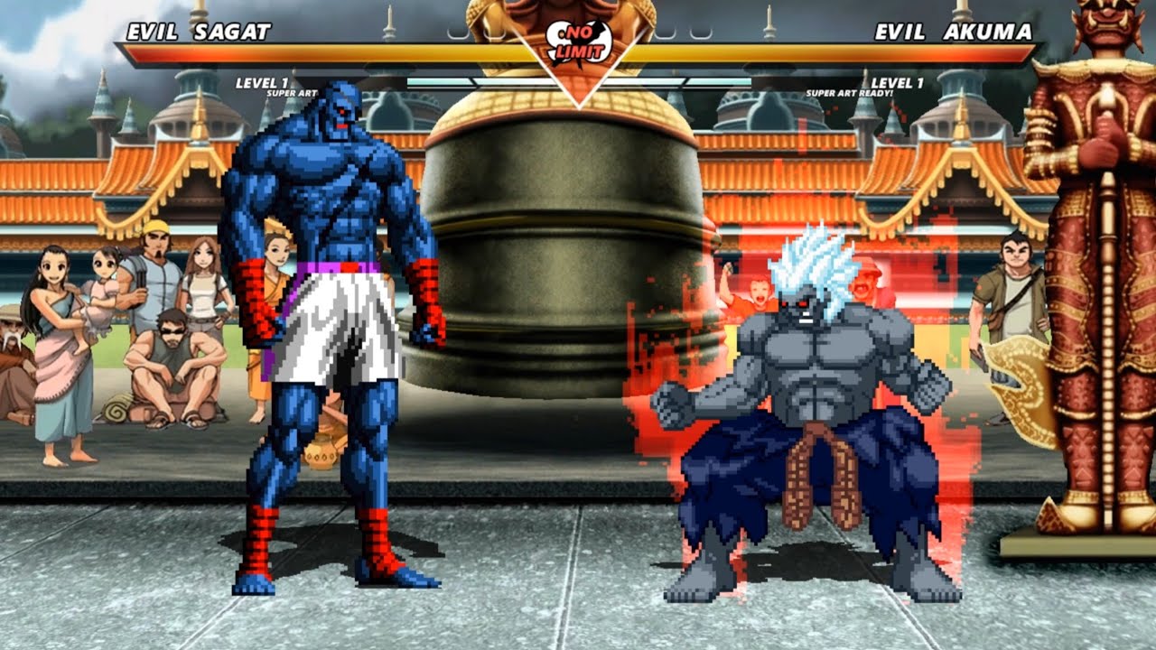 EVIL SAGAT vs EVIL AKUMA - The most epic fight ever made - YouTube
