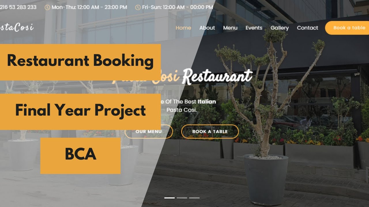 Restaurant Order Booking Project for final Year Students | Final Year ...