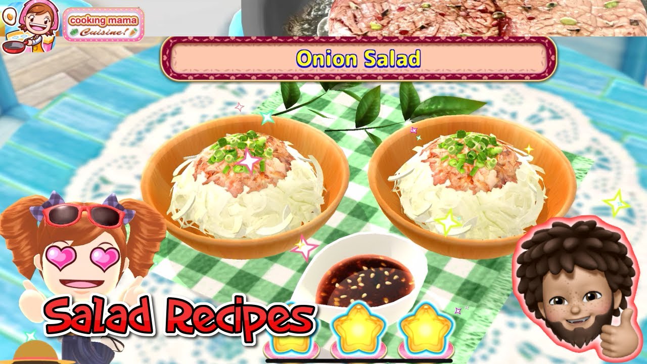 Cooking Mama: Cuisine! - Salad Recipes | Onion Salad - YouTube