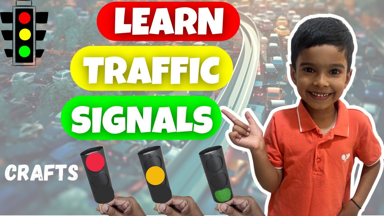 TRAFFIC SIGNAL and RULES learning for kids | ROAD SAFTEY #craft # ...