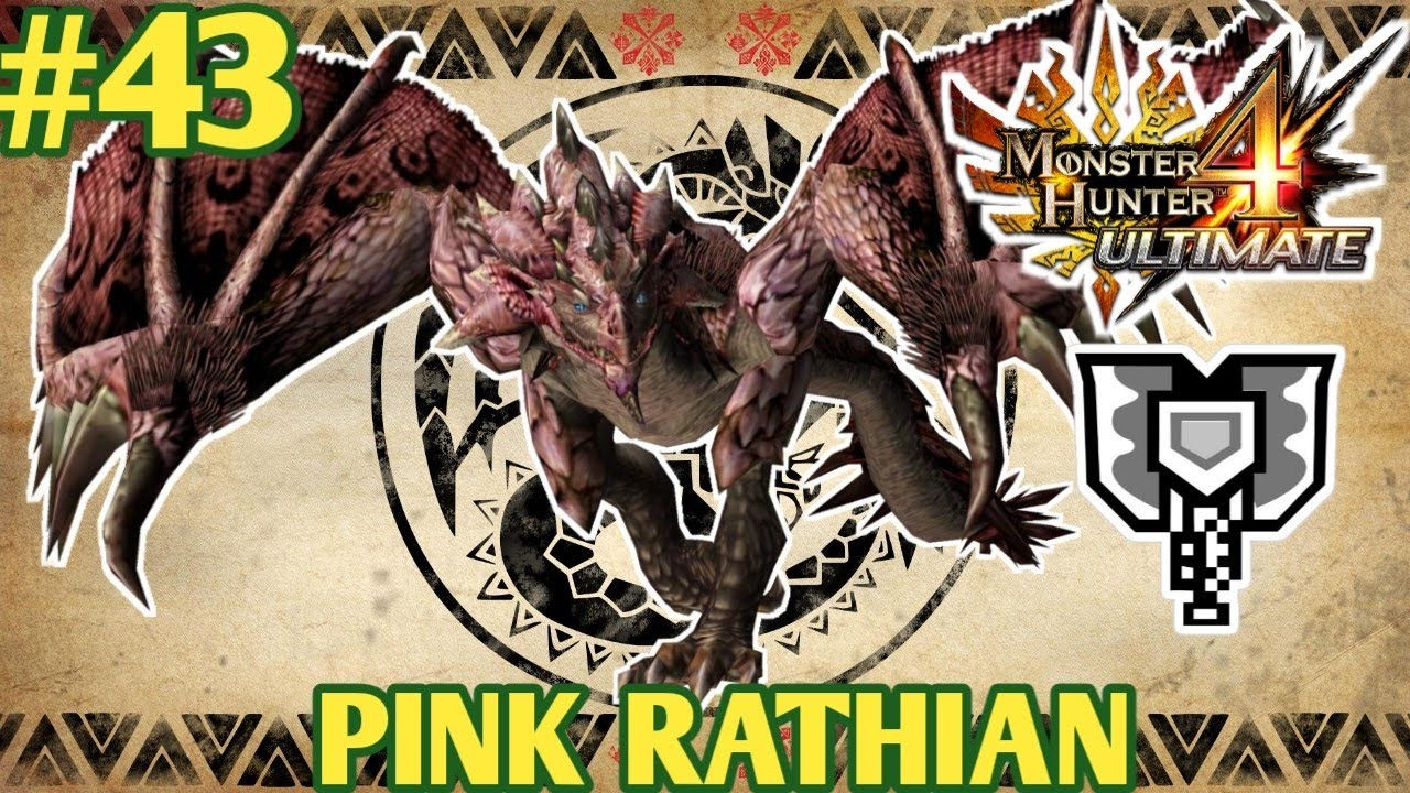 #43 [MH4U] • Pink Rathian • Urgent Mission Guild ★4 • Charge Blade ...