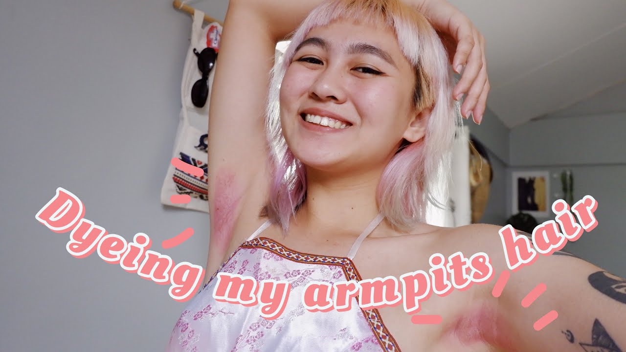DYEING MY ARMPIT HAIR using Huenicorn Hair Dye - YouTube