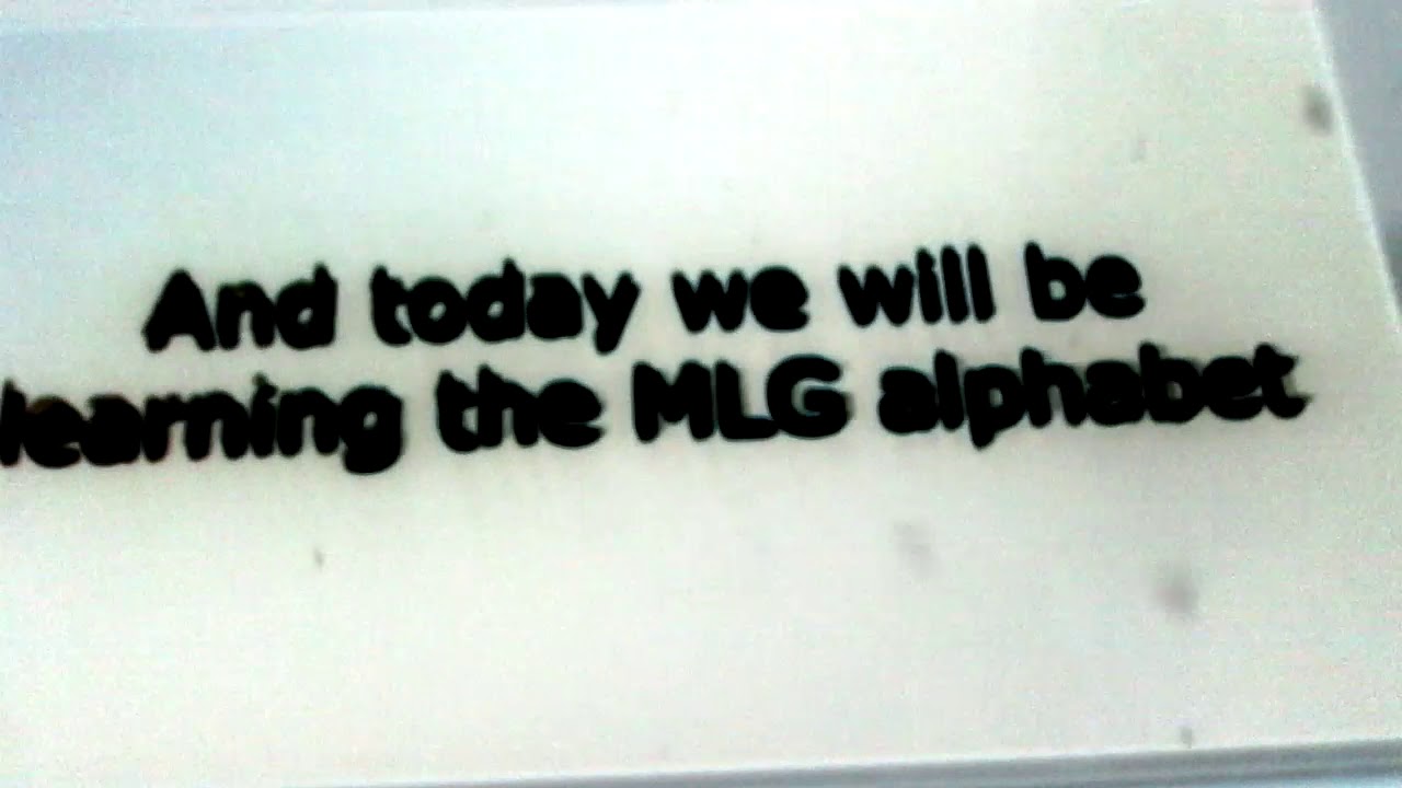 The MLG alphabet negative - YouTube