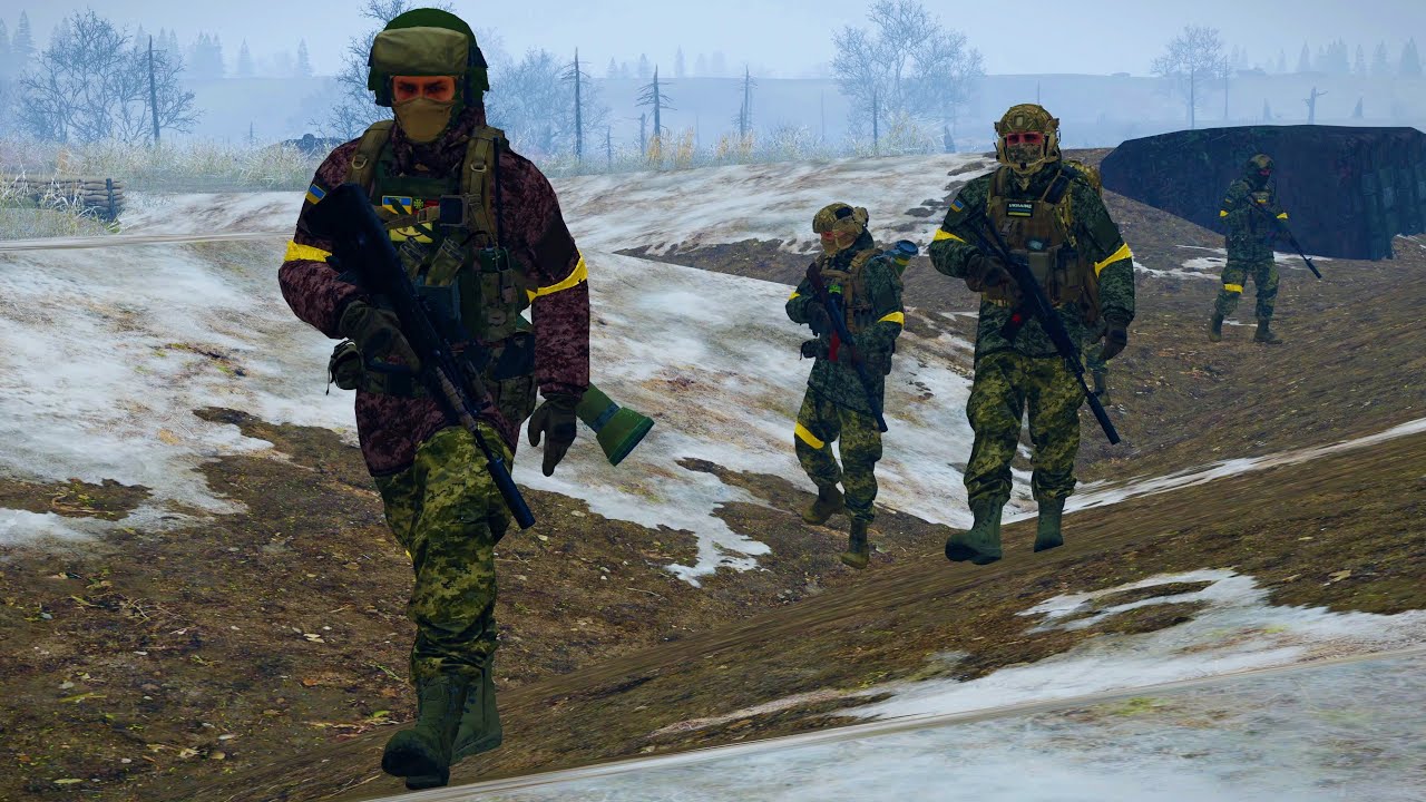 Serbian volunteers in Ukraine - ARMA 3 Realistic gameplay 4K [BAKHMUT] - YouTube