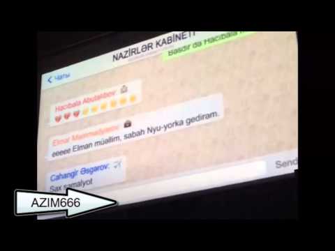 Prezidentin nazirlerle whatsapp yazsihmasi.Azerbaycan