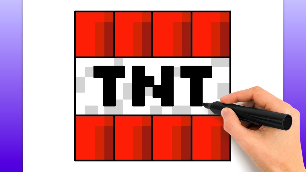 Cómo Dibujar Tnt En Minecraft (Tutorial De Dibujo Fácil) - YouTube