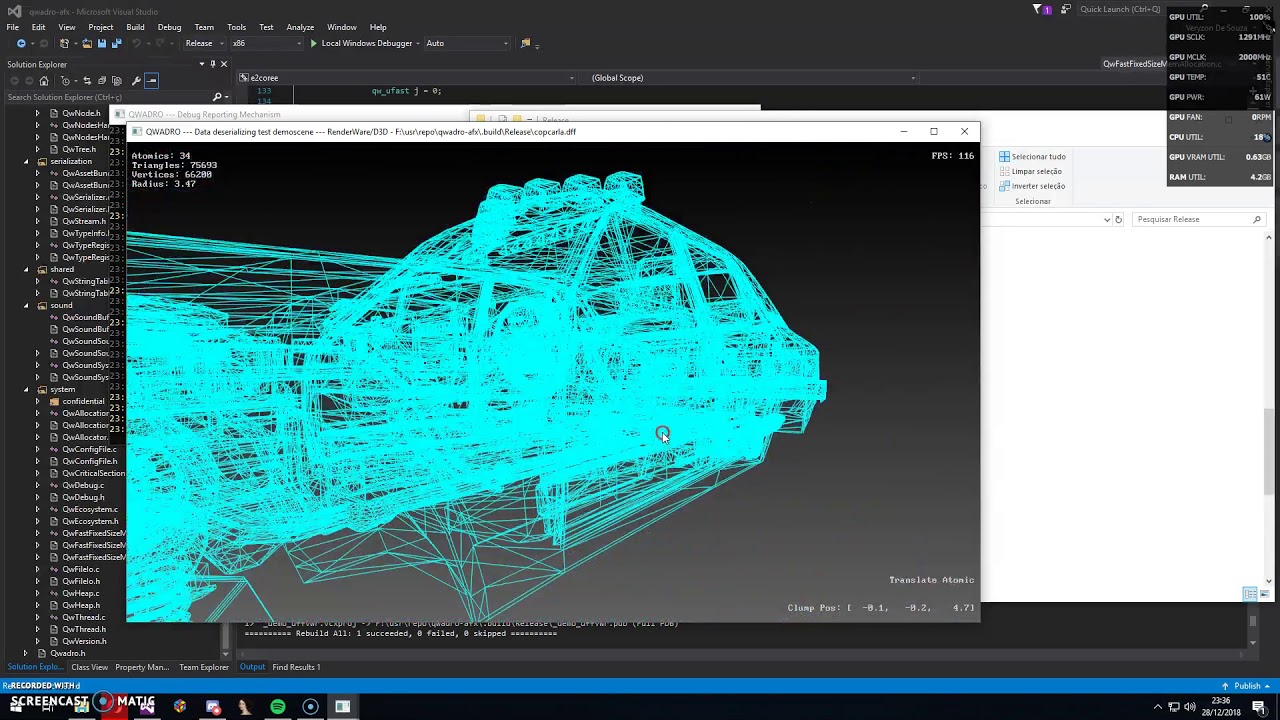 3rd test with experimental hooking plate — RenderWare over Qwadro - YouTube
