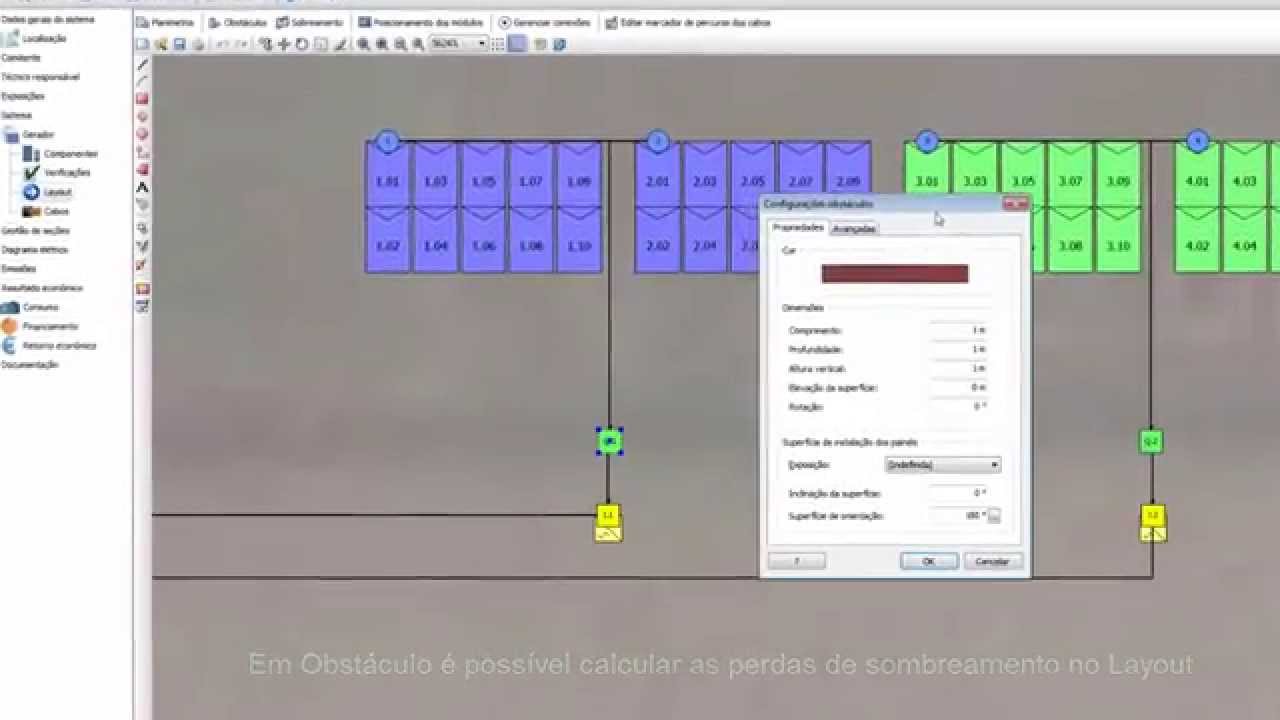Solergo - Layout: posicionamento dos módulos e cálculo de sombreamento ...