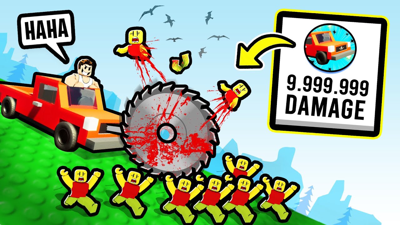 Destroying 9,999 NOOBS with MAX LEVEL CAR in Roblox Rope Jump - YouTube
