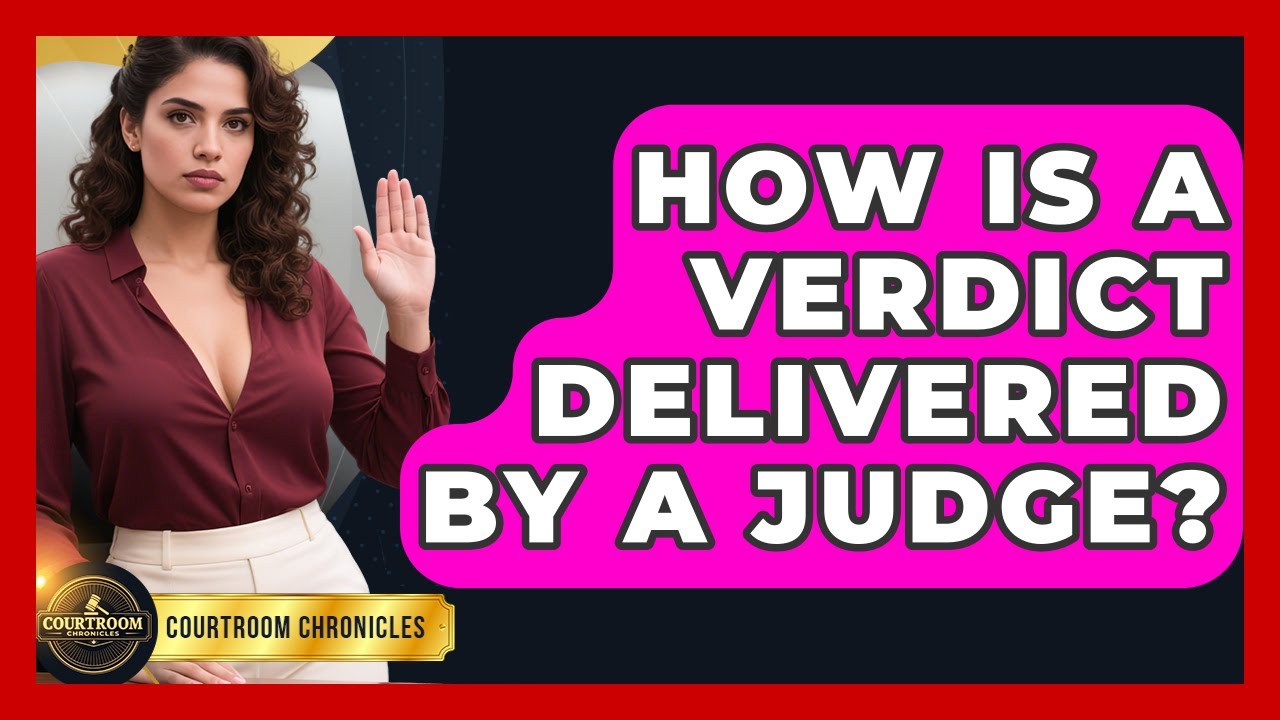 How Is A Verdict Delivered By A Judge? - Courtroom Chronicles - YouTube