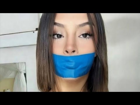 Mia tape gagged #ducttape #gaggedgirl #tapegag #gag 