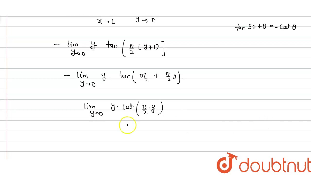 underset x To 1 Lim 1 X Tan pi X 2 YouTube underset x To 1 Lim 1 X Tan pi X 2 YouTube