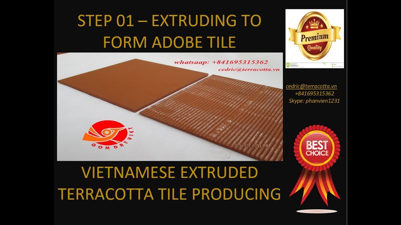 Step 01: Extruding and Forming - Extruded Terracotta Tile Producing ...