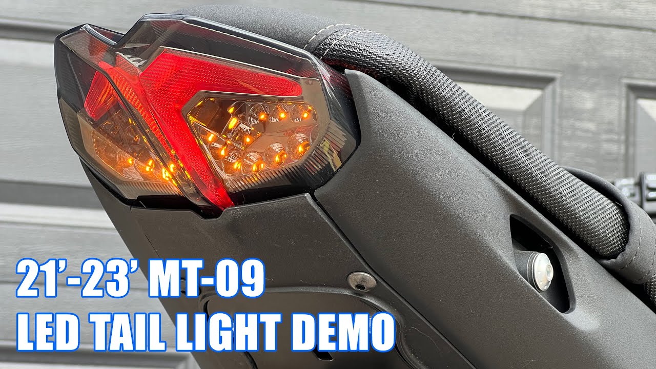 2021-2023 Yamaha MT-09 Integrated LED Tail Light Reverse Sequential and ...