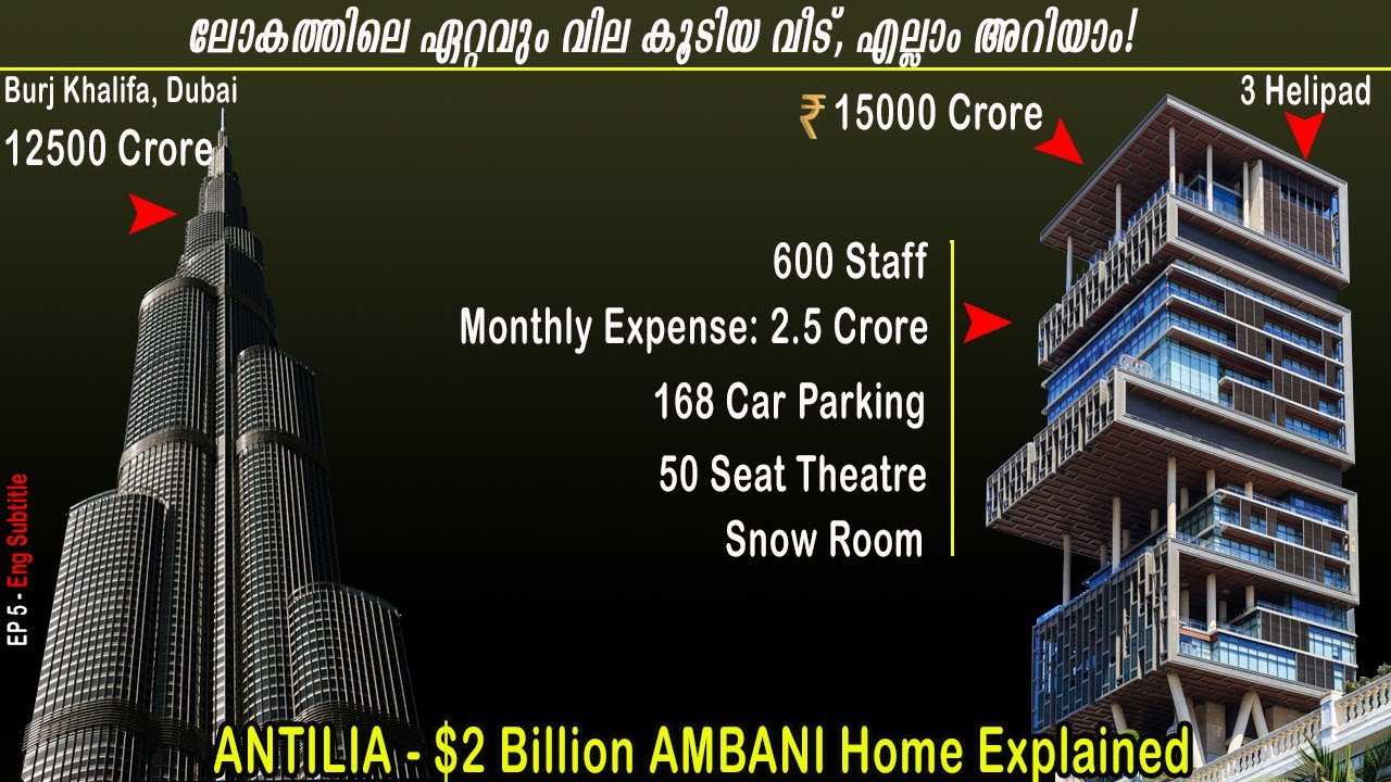 EP5 l ANTILIA $2 Billion AMBANI Home Explained l ലോകത്തിലെ ഏറ്റവും വില ...