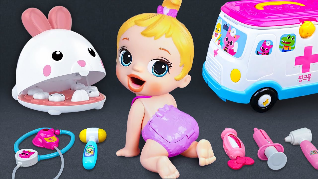 63 Minutes Satisfying with Unboxing Pinkfong Ambulance Toys, Doctor ...