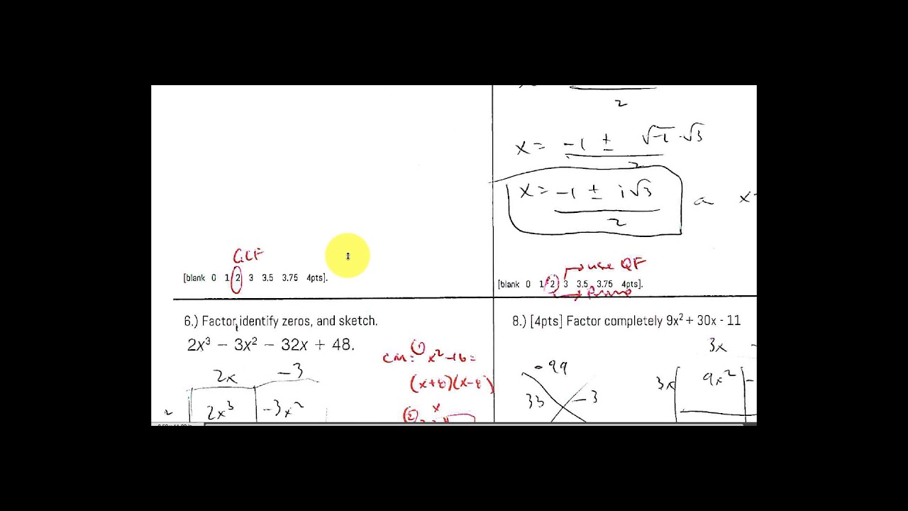 SHS Math 5B: Quiz #8 (2.1.1) 1/16/2020 Relating Factors and Zeros - YouTube