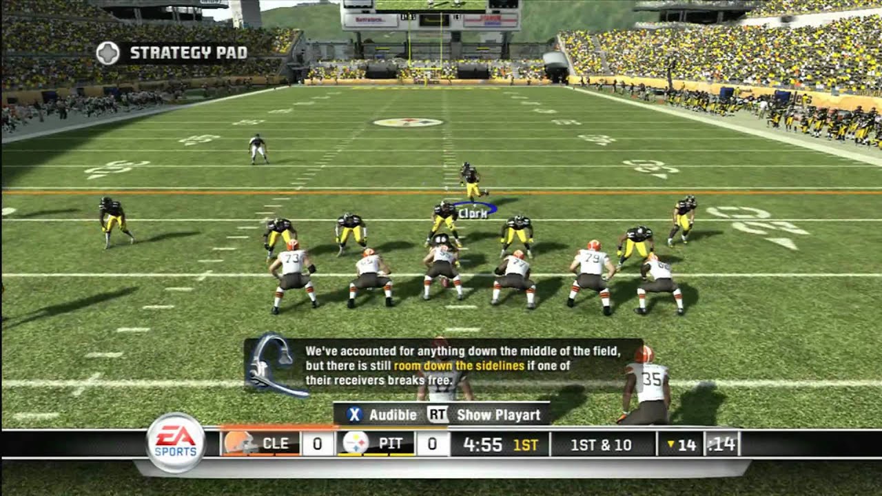 CGRgameplay - MADDEN NFL 11 (XBOX 360) Steelers Vs. Browns Gameplay ...