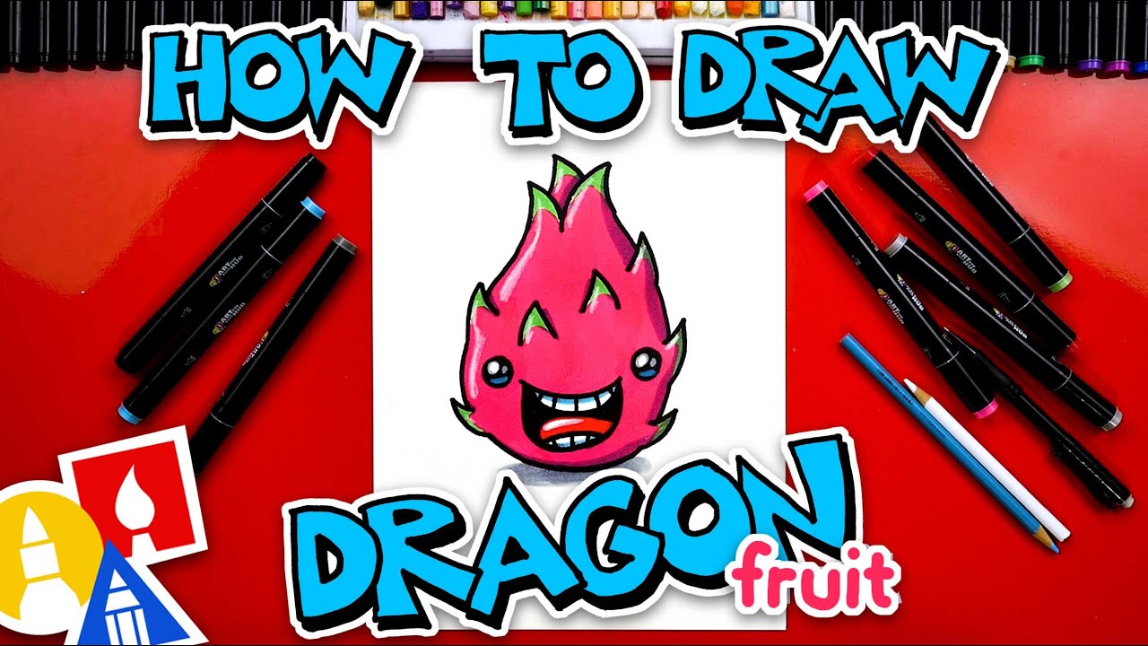 How To Draw A Funny Dragon Fruit - YouTube
