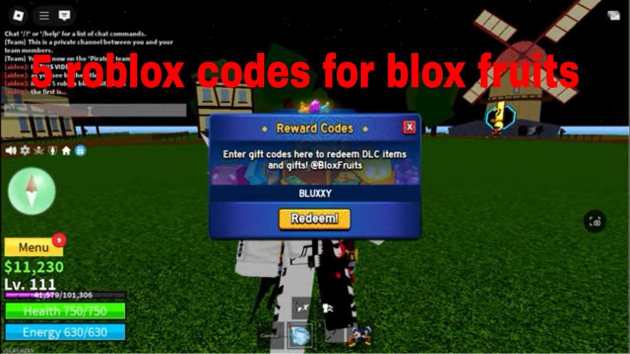5 Roblox blox fruit codes - YouTube
