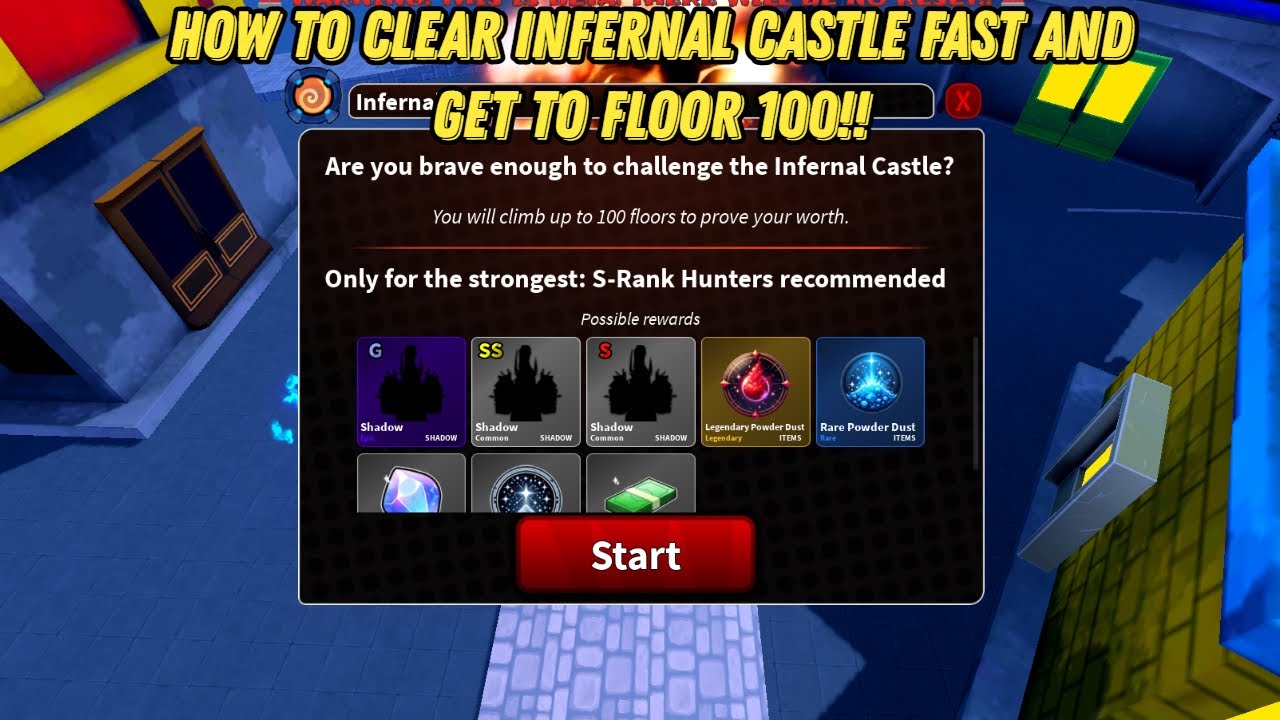 HOW TO GET TO FLOOR 100 OF INFERNAL CASTLE AND BEAT IT FAST!! (Arise ...