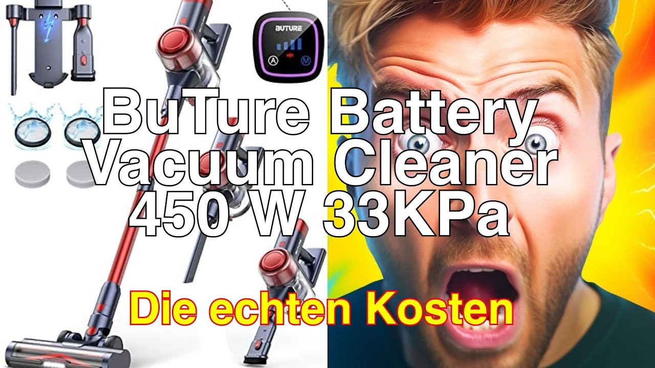 BuTure Battery Vacuum Cleaner 450 W 33KPa - Review and Unboxing - YouTube