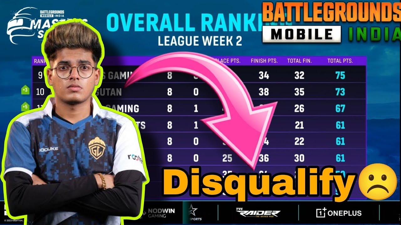 BGMS 2023 POINTS TABLE | GodL Disqualify | Soul Qualified | NODWIN ...