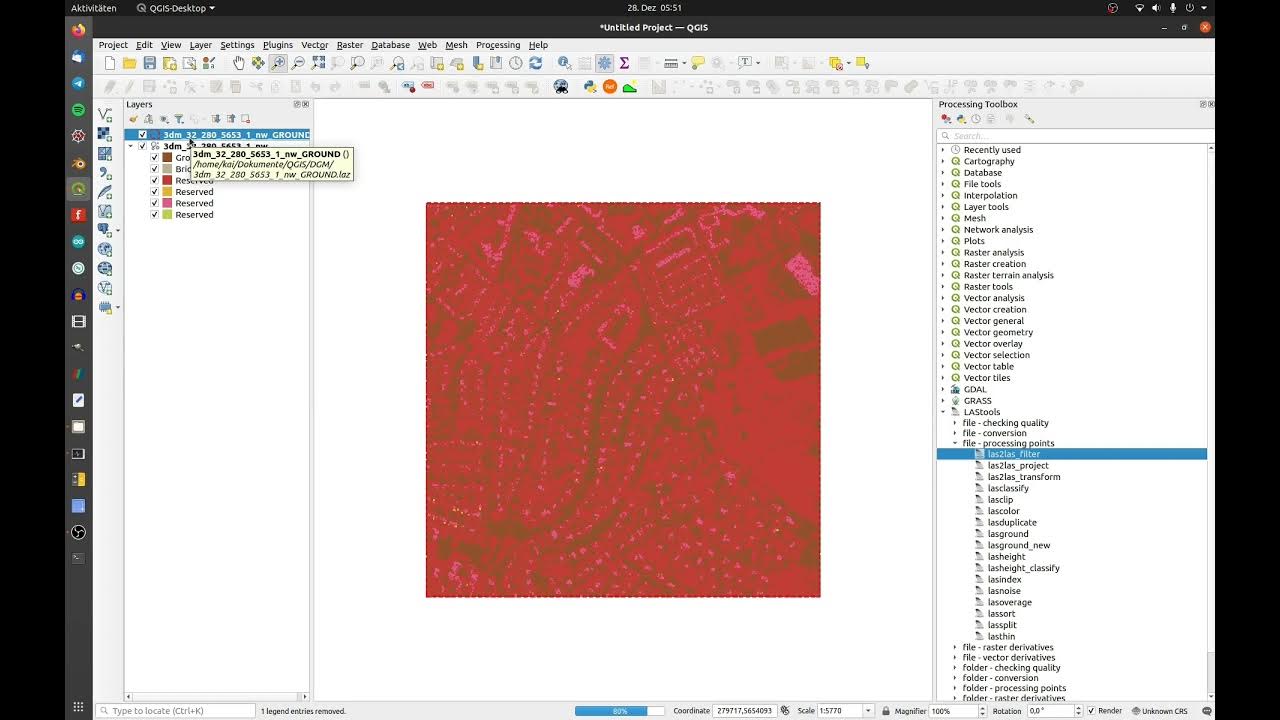 #13 QGIS - How to filter and convert LAS (LAZ) Files into txt Pointfiles - YouTube