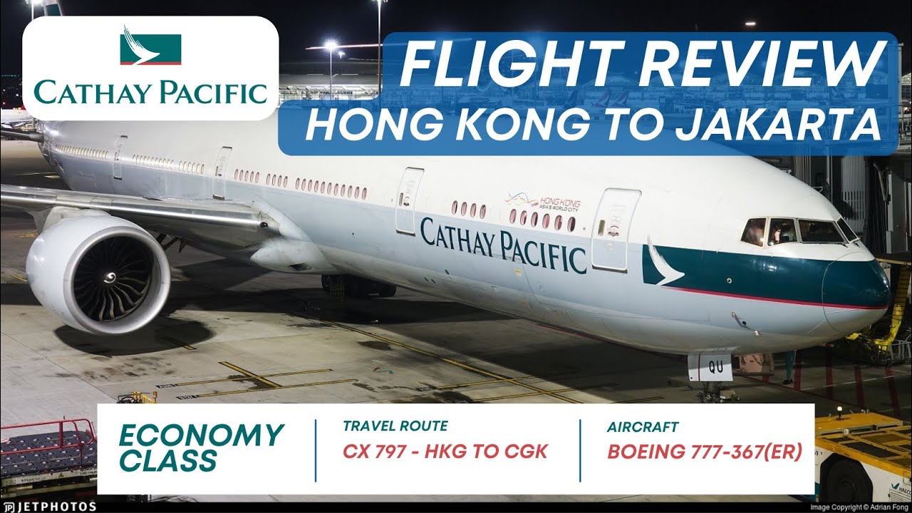 Cathay Pacific CX 797 - Economy Class - HKG-CGK - Jul 2023 - YouTube