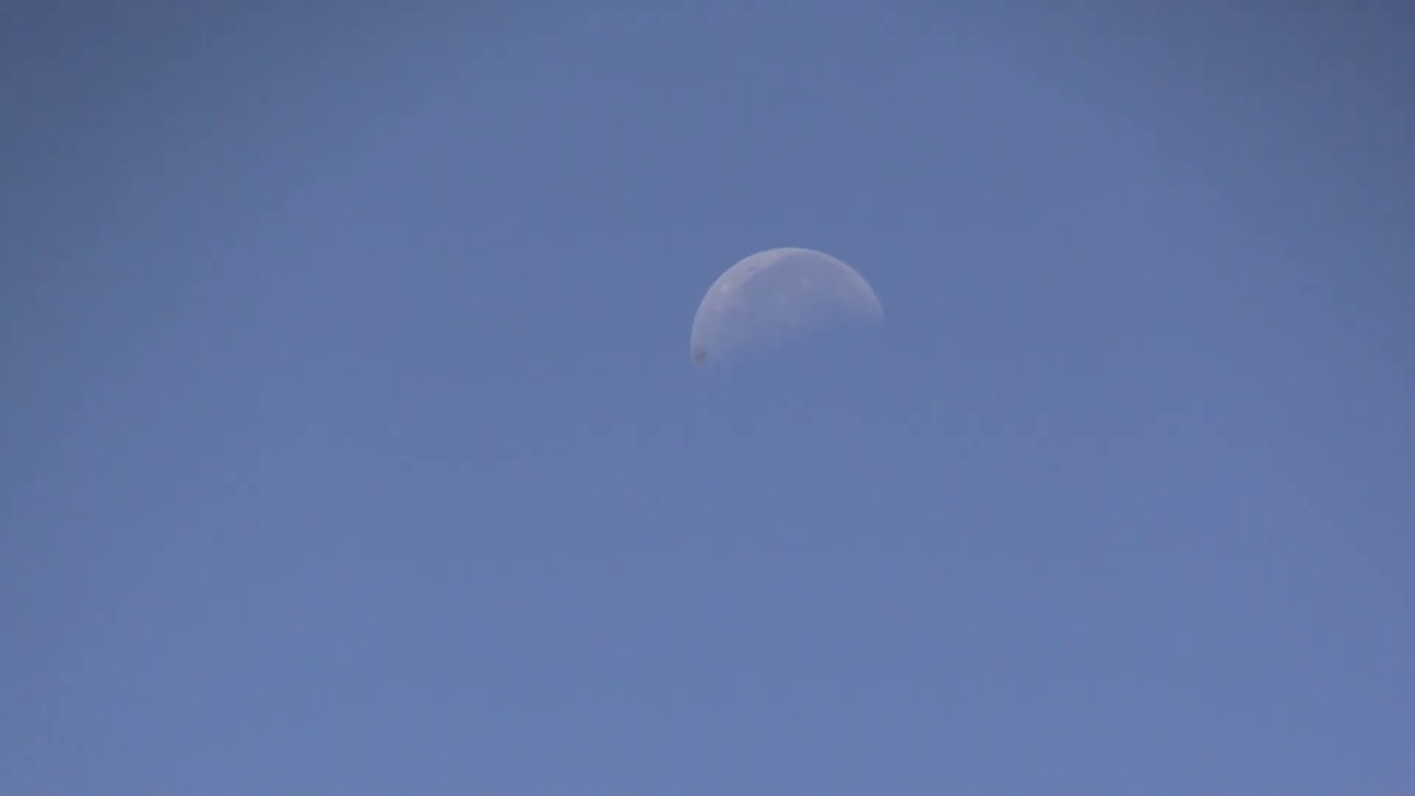 Both the Sun & Moon seen at 11am! - YouTube