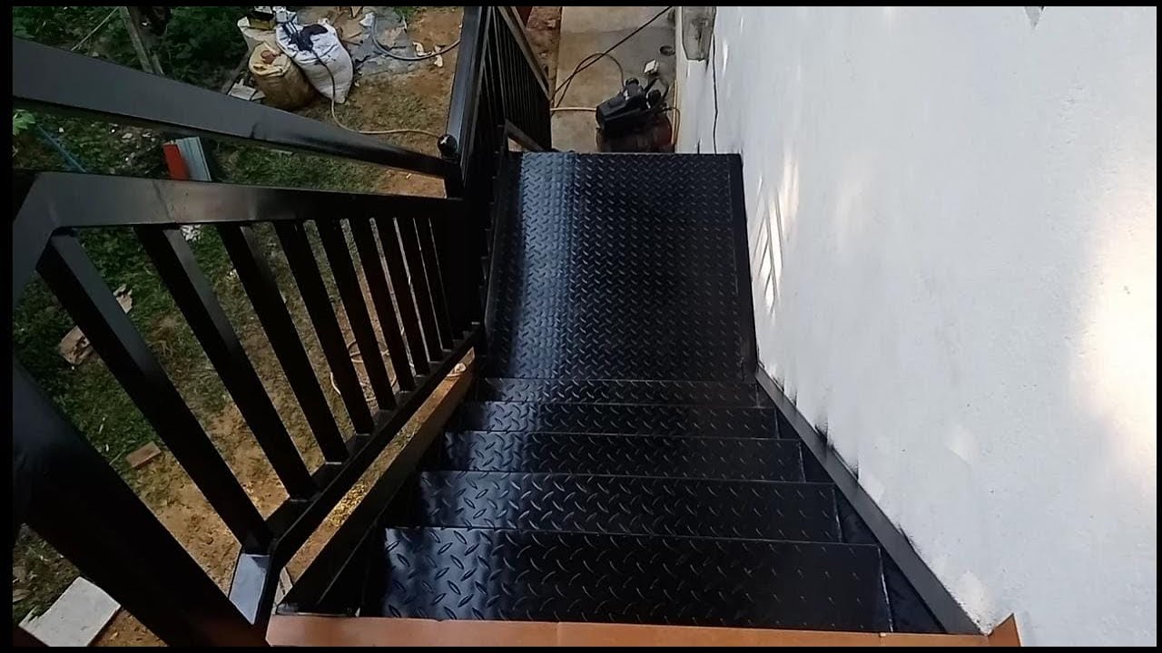 How to installation iron stairs case fabrication work ideas| welding ...