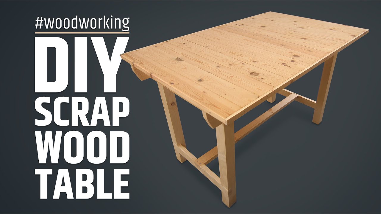 How to make a simple DIY table out of old wooden floor boards - YouTube