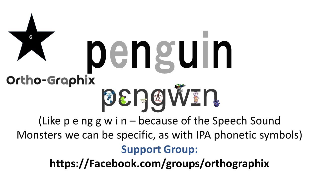 Orthographix - Word 6 "penguin" IPA pɛŋɡwɪn : Ortho-Exploring Mapped ...