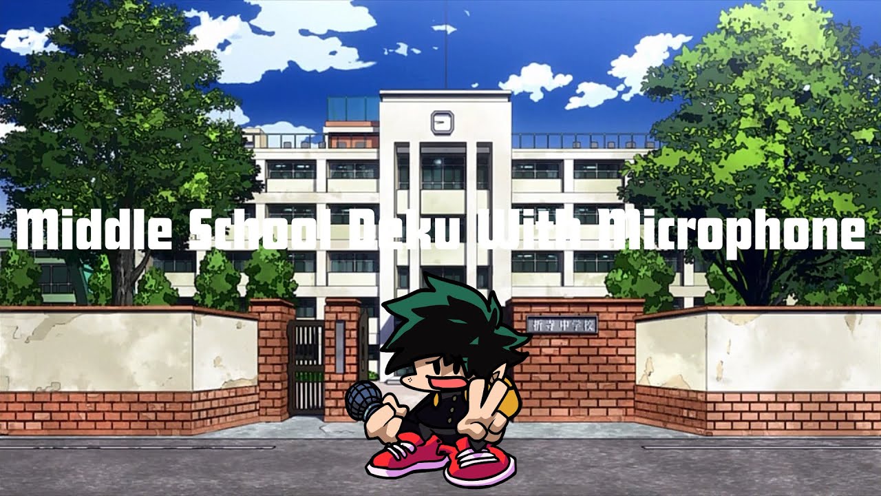 Friday Night Funkin' - Middle School Deku With Microphone Mod - YouTube