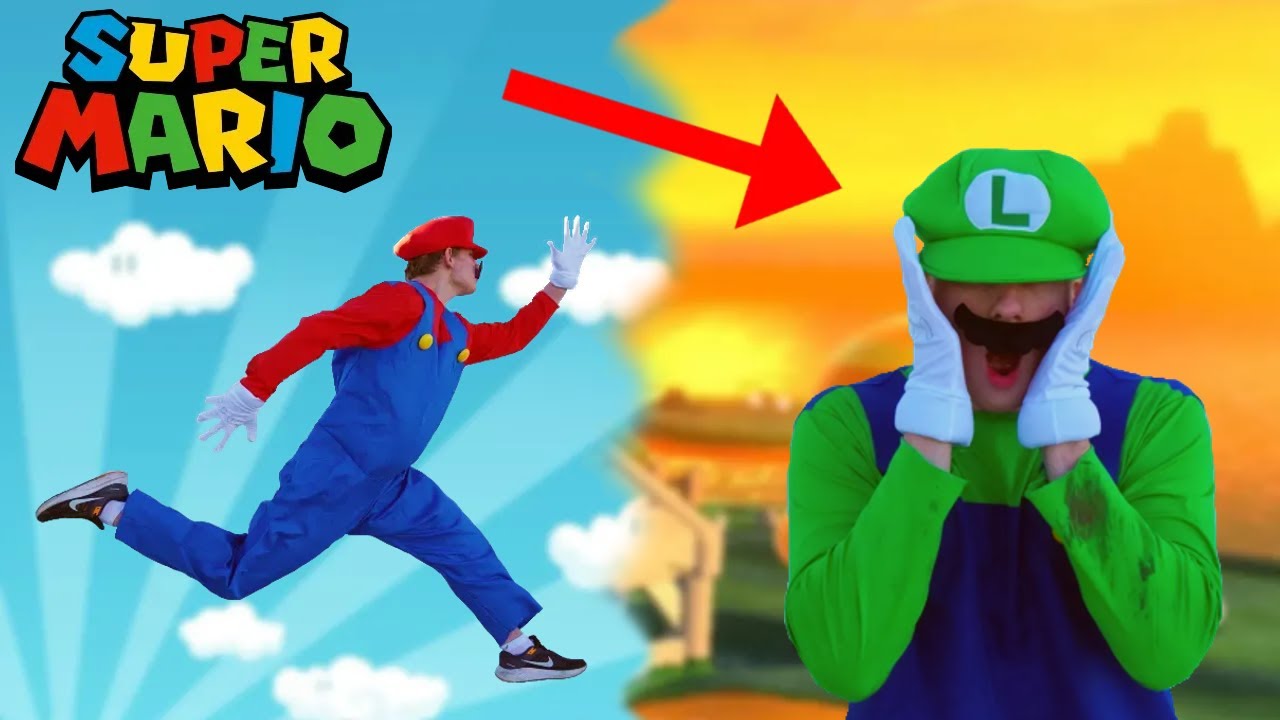 Super Mario Saves Luigi - In Real Life - YouTube